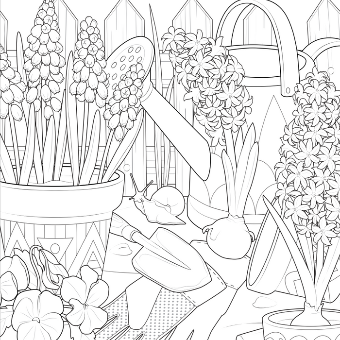 Spring Gardening Colouring Page | Spring Theme – Castle Arts