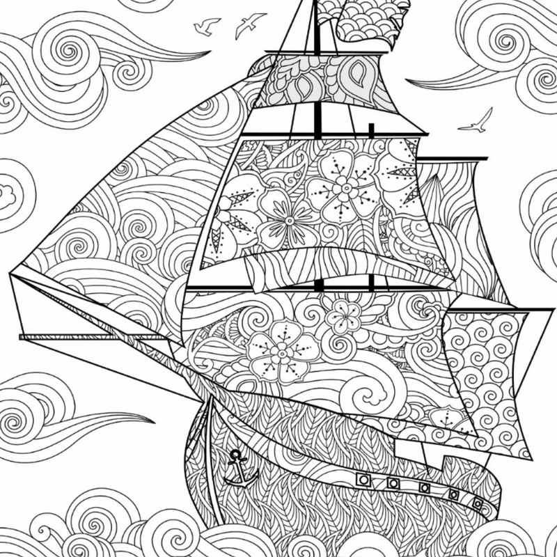 Ship Colouring Page – Castle Arts