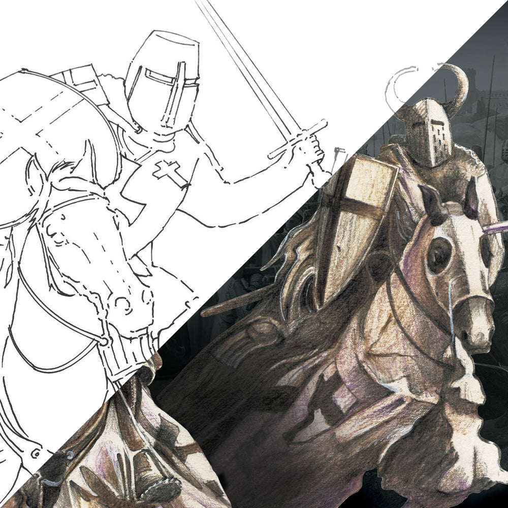 Knights | 100 Piece Drawing and Sketching Graphite Pencil Art Set ...