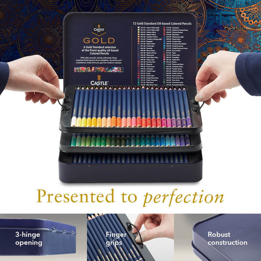 Castle Gold Edition Coloured Pencils | Premium, High Quality Colour ...